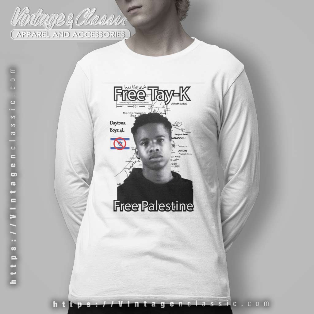 Free Tay K Free Palestine Shirt - Vintagenclassic Tee